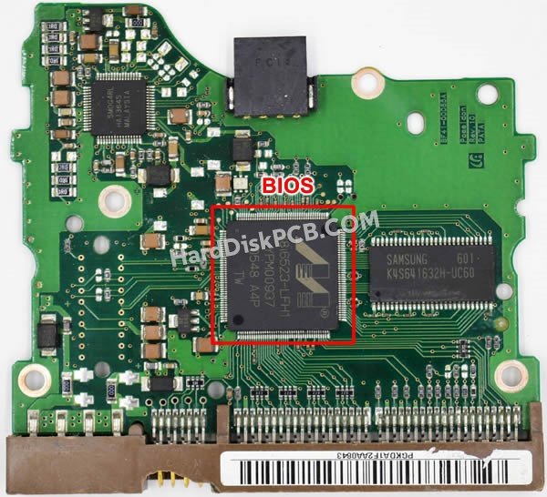Substitua o chip do BIOS em BF41-00085A placa eletrónica HD Samsung ...